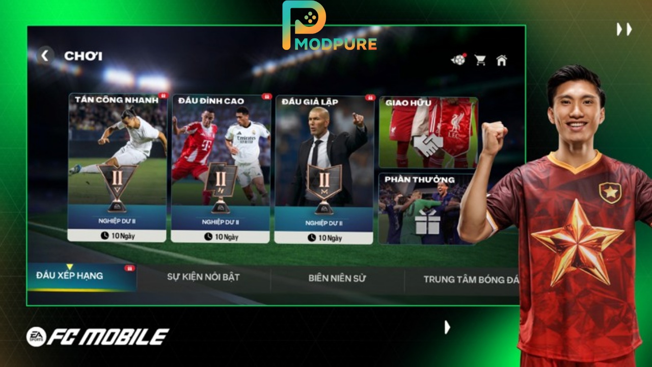 Tải FC Mobile MOD APK v26.2.01 (Vô Hạn Tiền, Menu, Full Cầu Thủ)